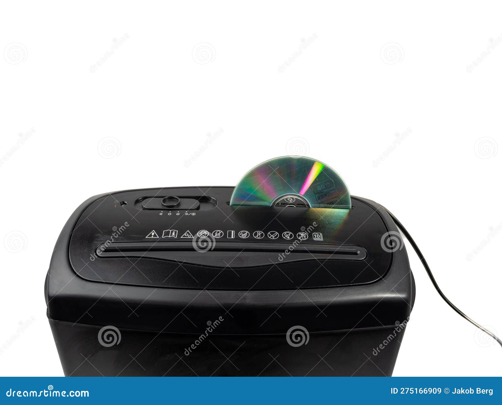 Paper and CD Shredder. Stationery Document Shredder Stock Image - Image ...