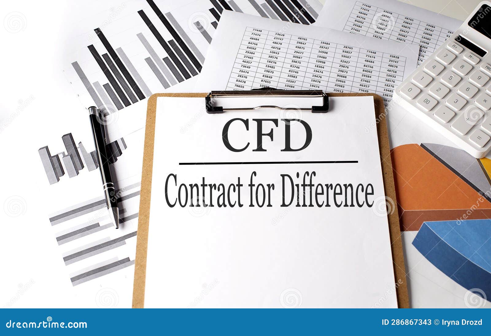 Paper CFD with on a Chart Background Stock Image - Image of word, index ...