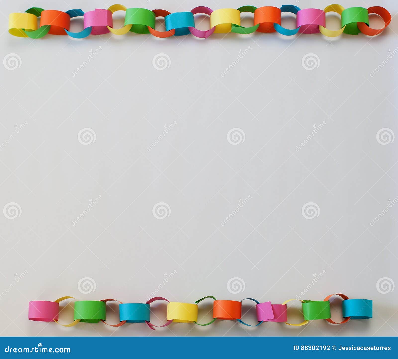 Paper Chain Border stock photo. Image of green, creativity - 88302192
