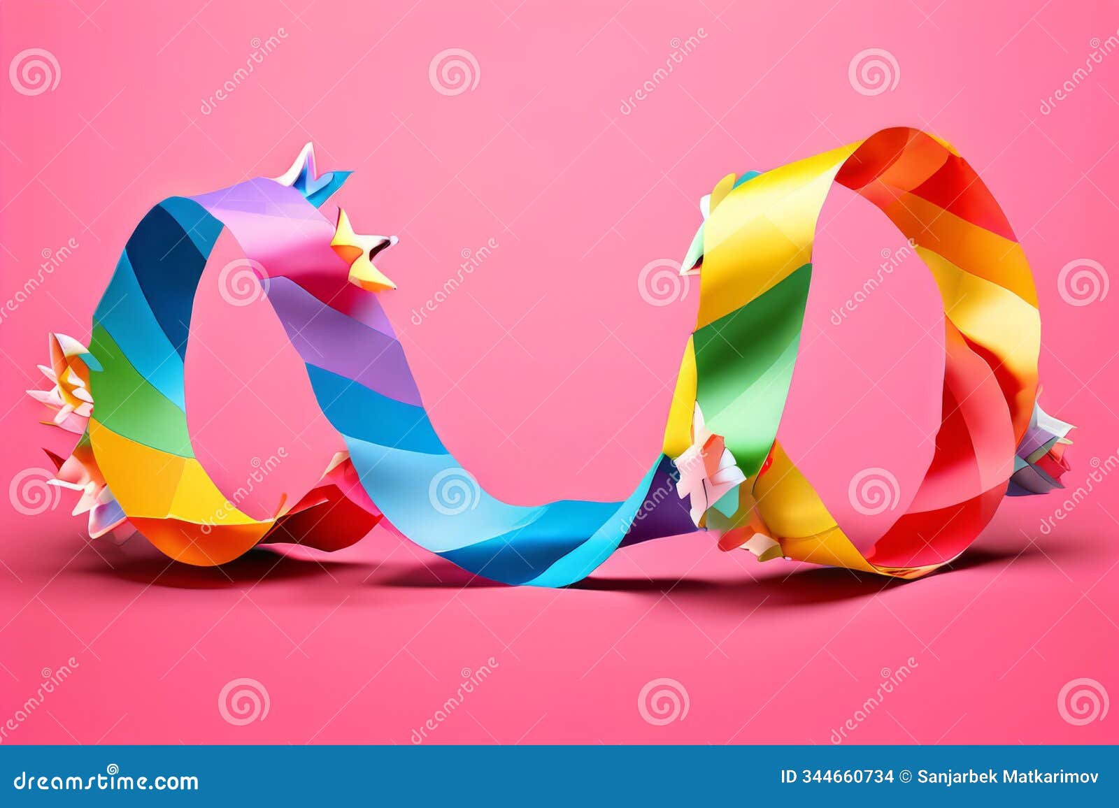 Paper Chain Digital Rainbow Creating a Rainbow Using Paper Chain Stock ...