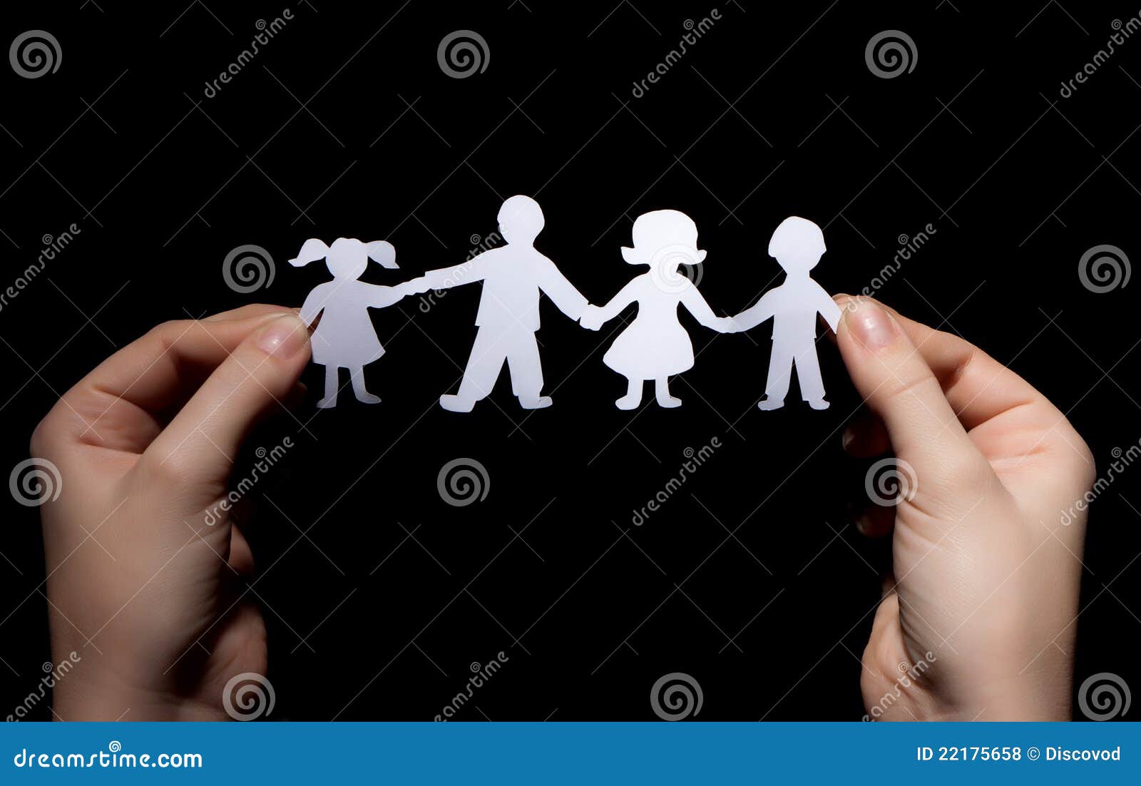 Paper chain family stock photo. Image of paper, black - 22175658