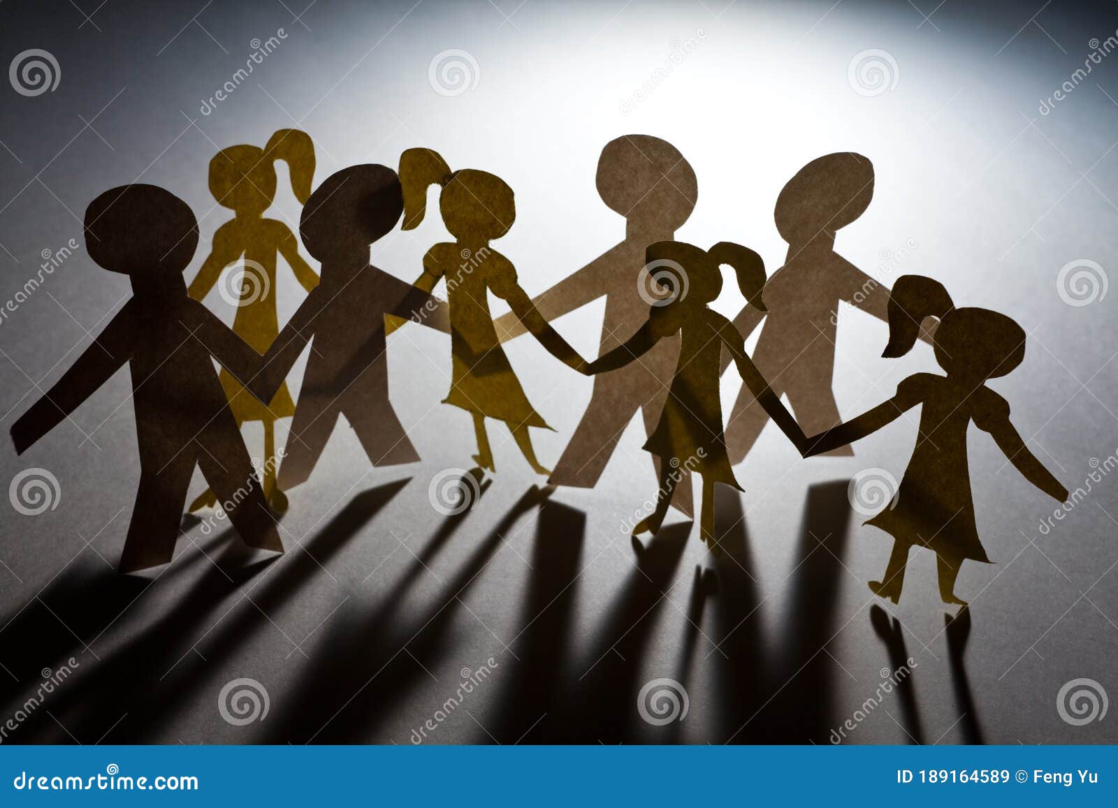 Paper Chain girls and boys stock image. Image of team - 189164589