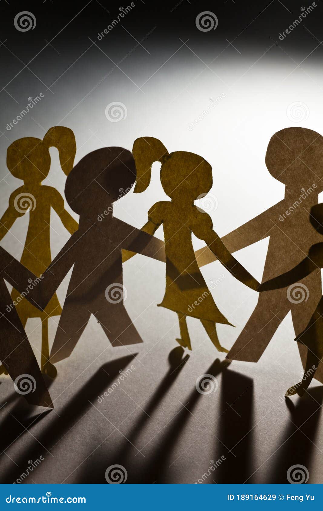 Paper Chain girls and boys stock image. Image of boys - 189164629