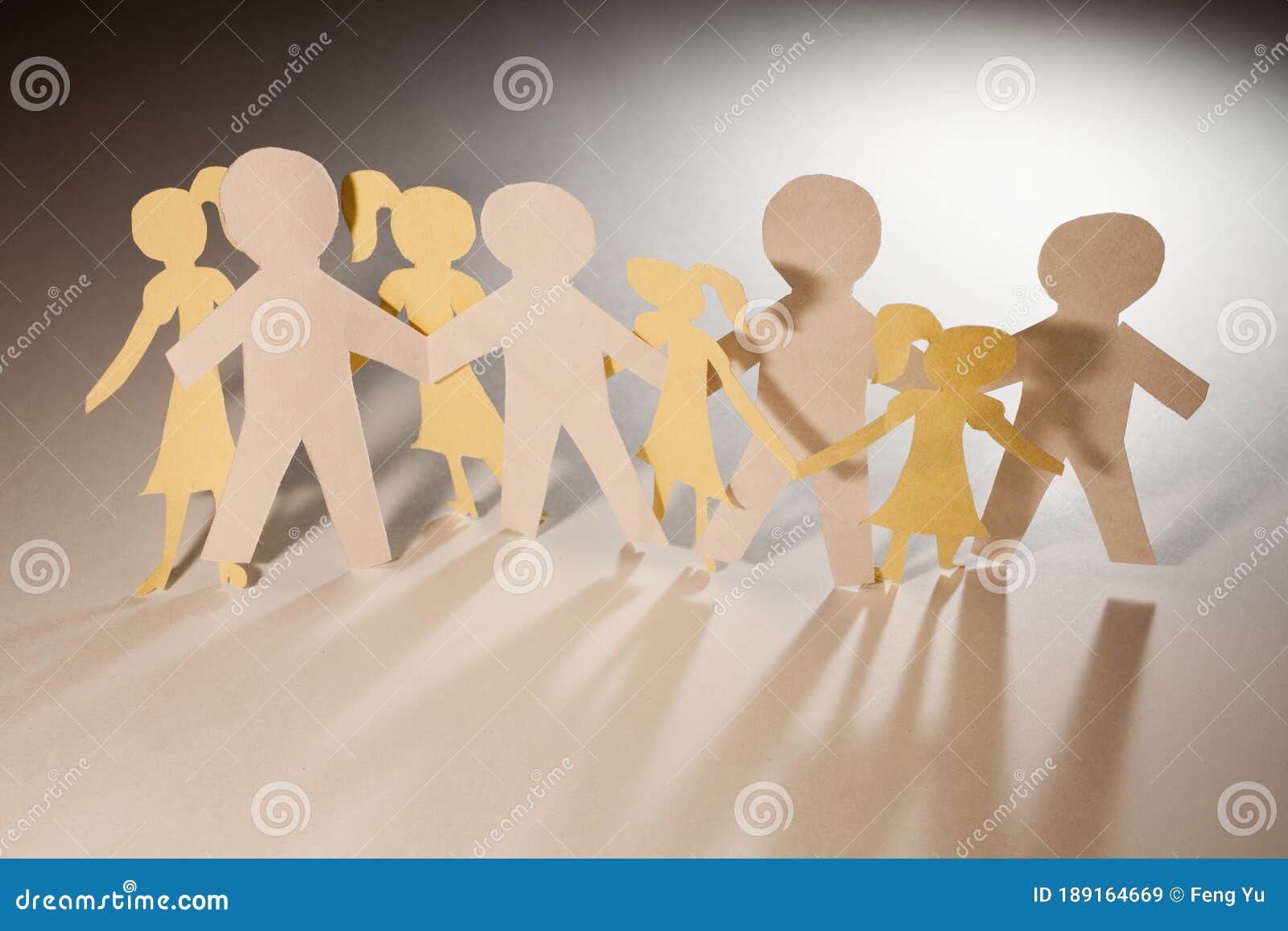 Paper Chain girls and boys stock image. Image of friends - 189164669