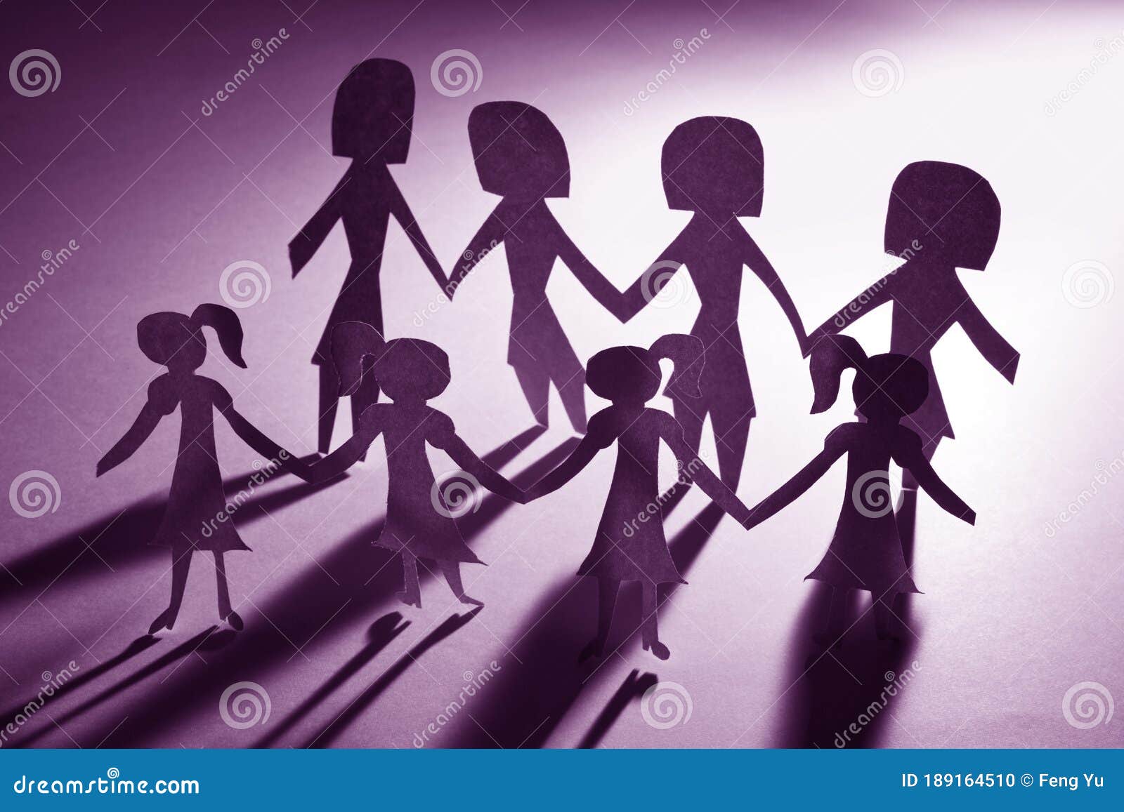 Paper Chain girls and mama stock photo. Image of mama - 189164510