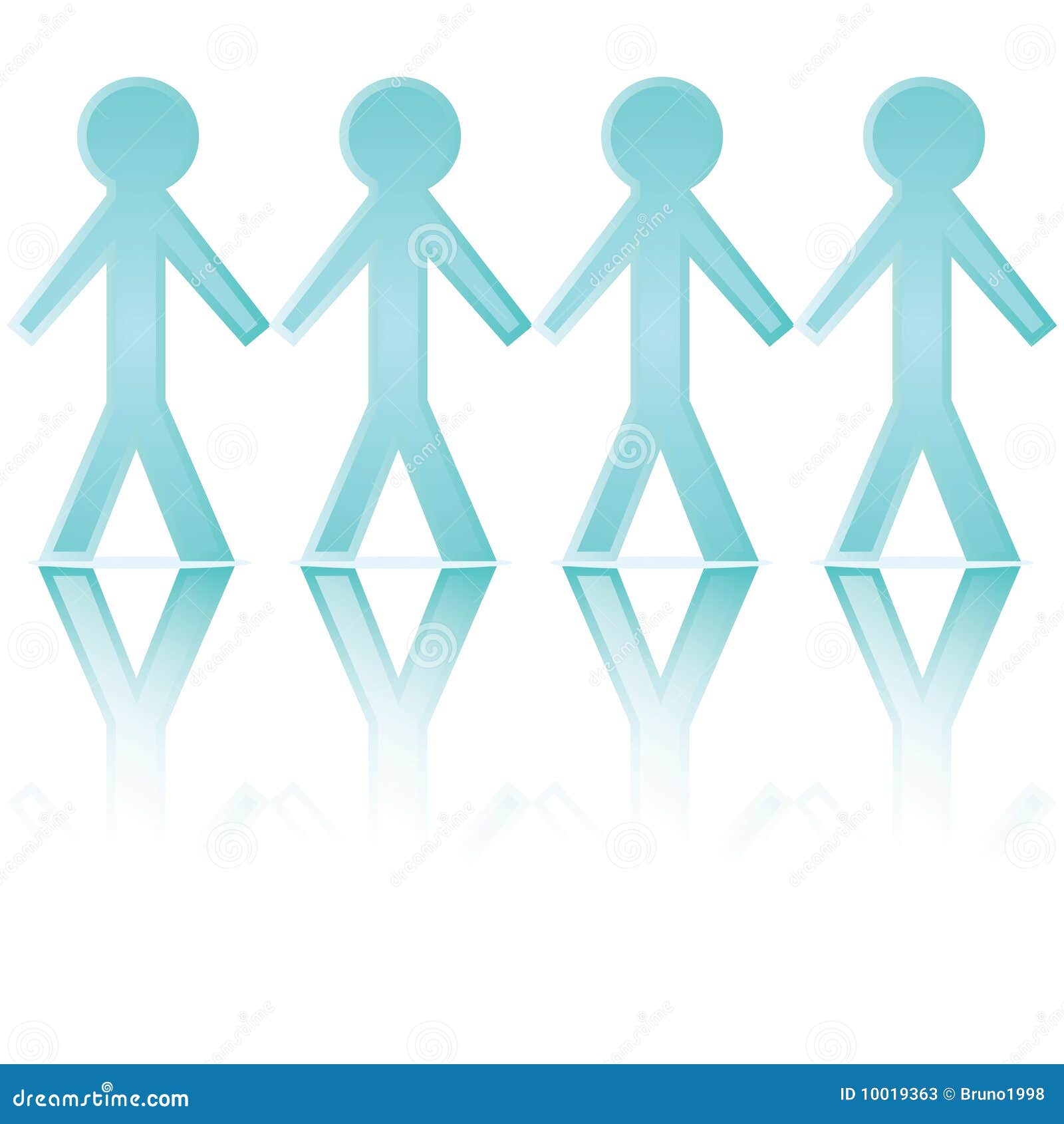 Paper chain men stock vector. Illustration of vector - 10019363