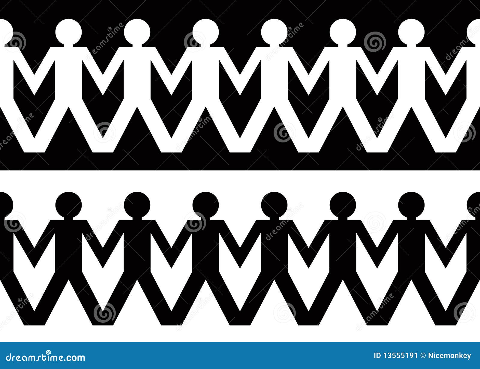 Cut Out Paper Chain Female Figures In Shades Of Orange And Yellow ...