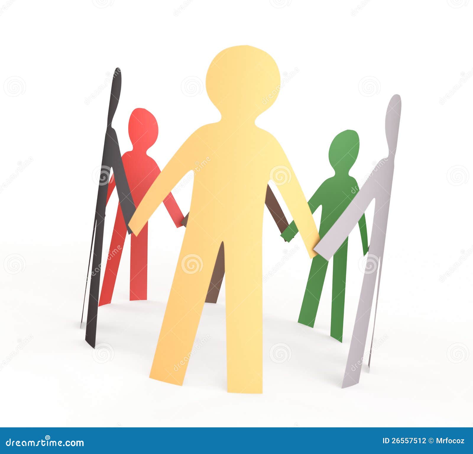 Paper Chain Men stock illustration. Illustration of shadow - 26557512