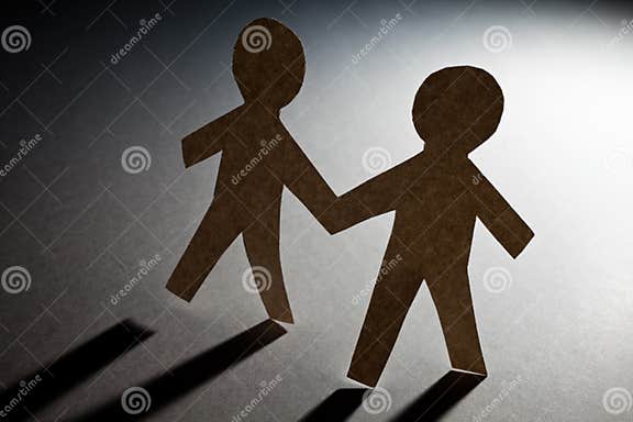 Paper Chain Men stock image. Image of togetherness, concepts - 189164679