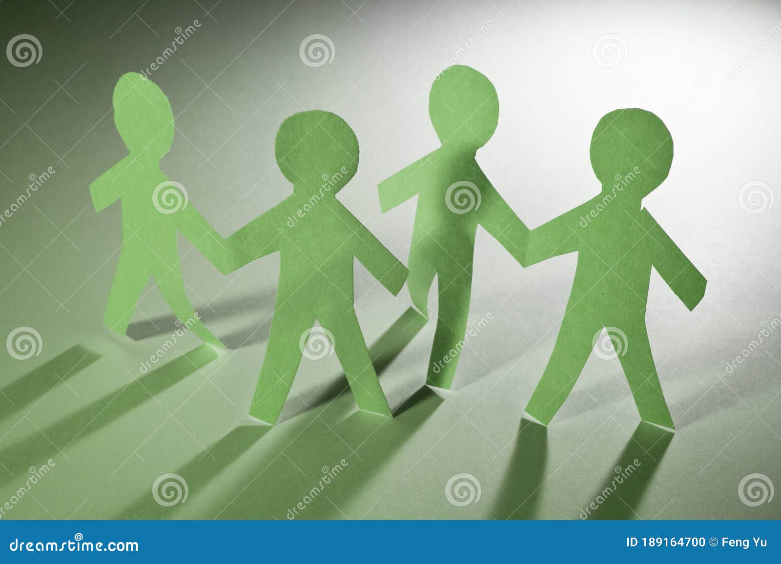 Paper Chain Men stock photo. Image of ideas, green, team - 189164700