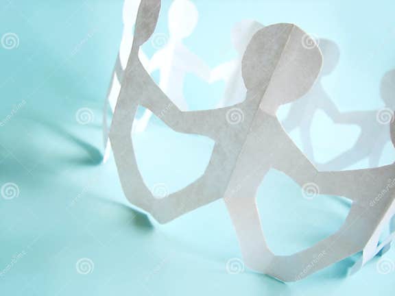 Paper chain people stock image. Image of crowd, cutout - 10362801