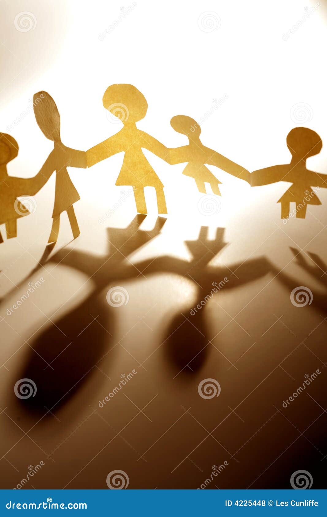 Paper-chain people stock photo. Image of family, metaphor - 4225448
