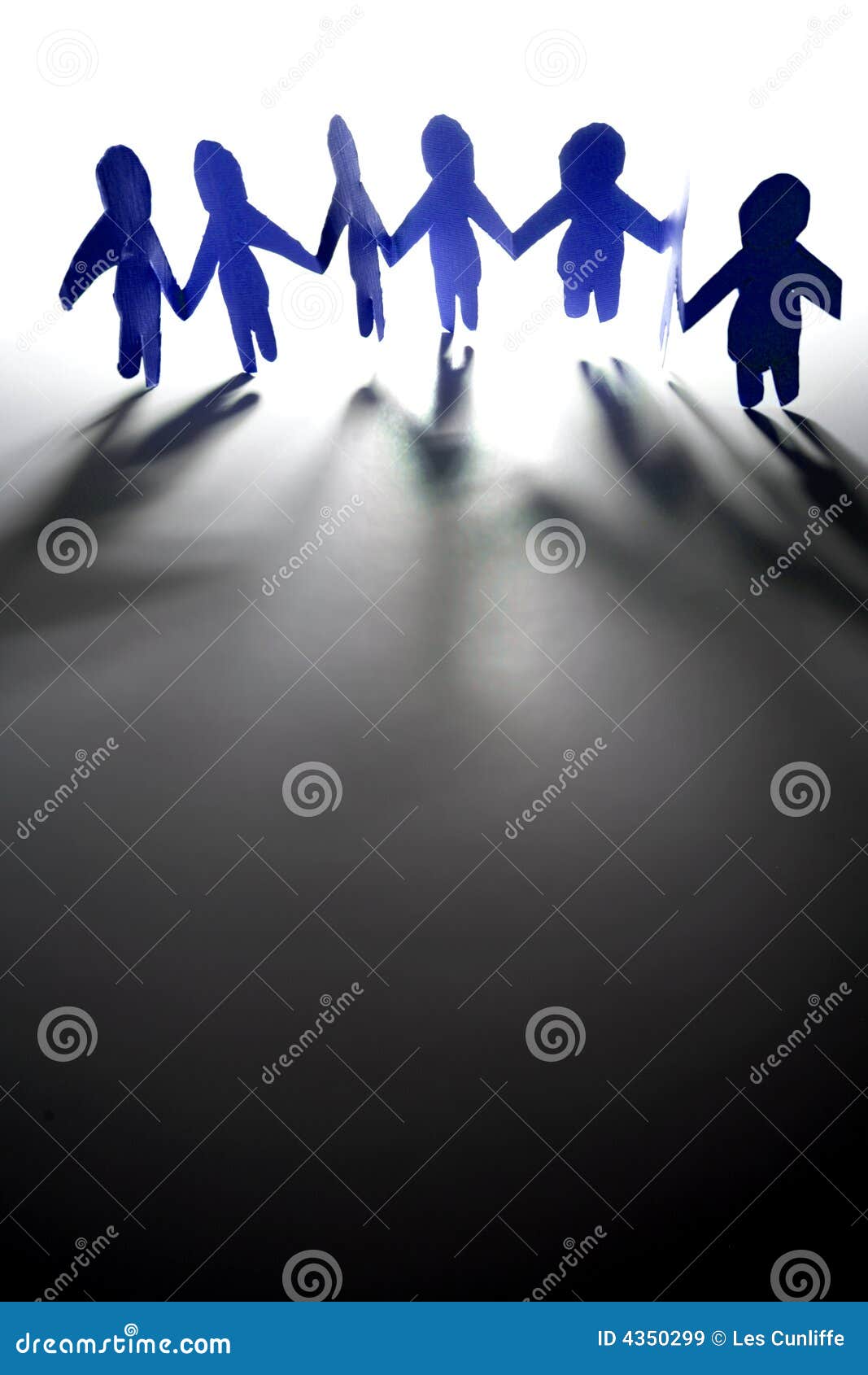 Paper-chain people stock image. Image of chain, holding - 4350299