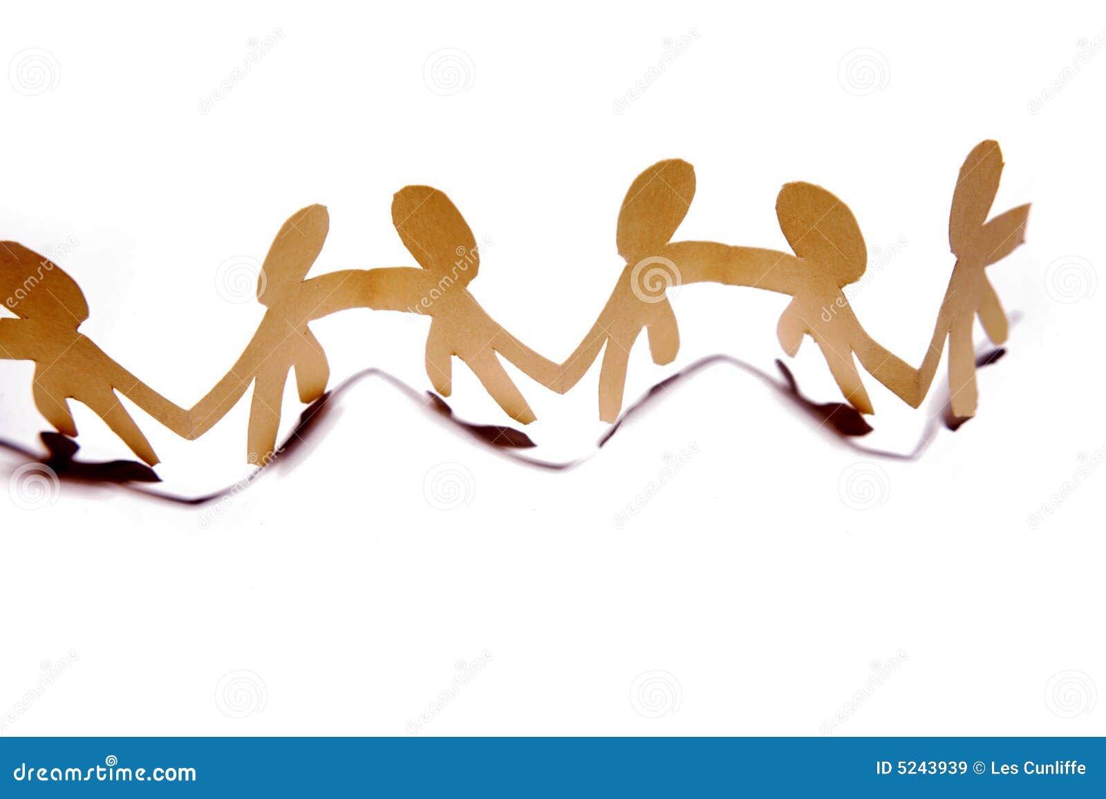 Paper-chain people stock image. Image of joined, depend - 5243939
