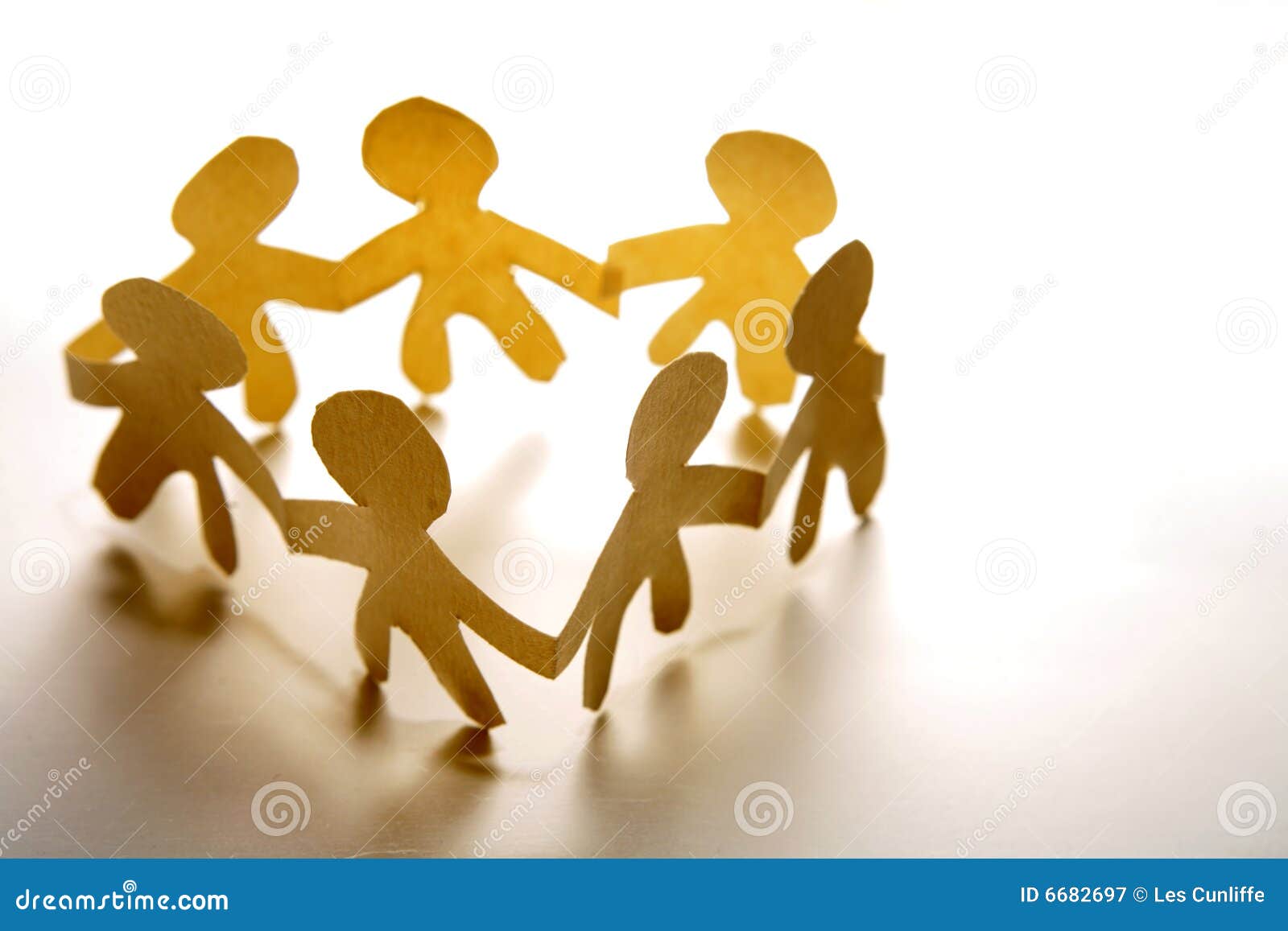 Paper-chain people stock image. Image of connection, colorful - 6682697