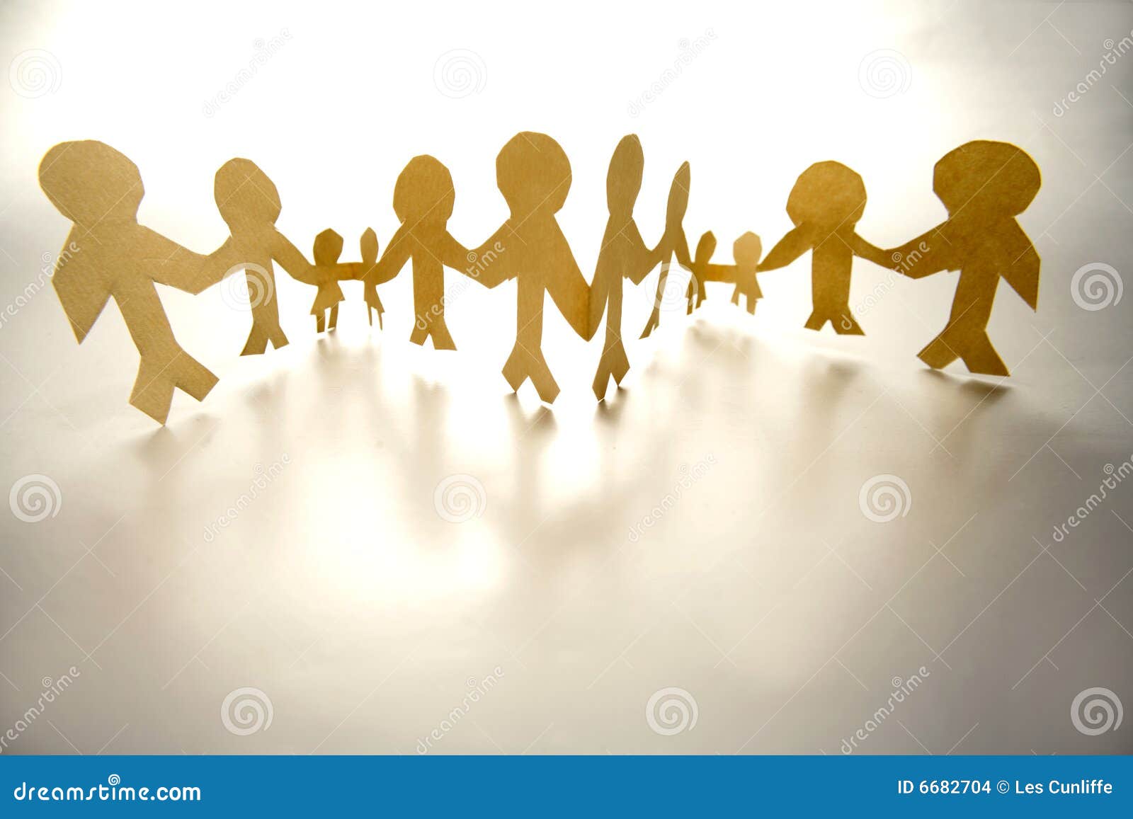 Paper-chain people stock photo. Image of figures, anonymous - 6682704