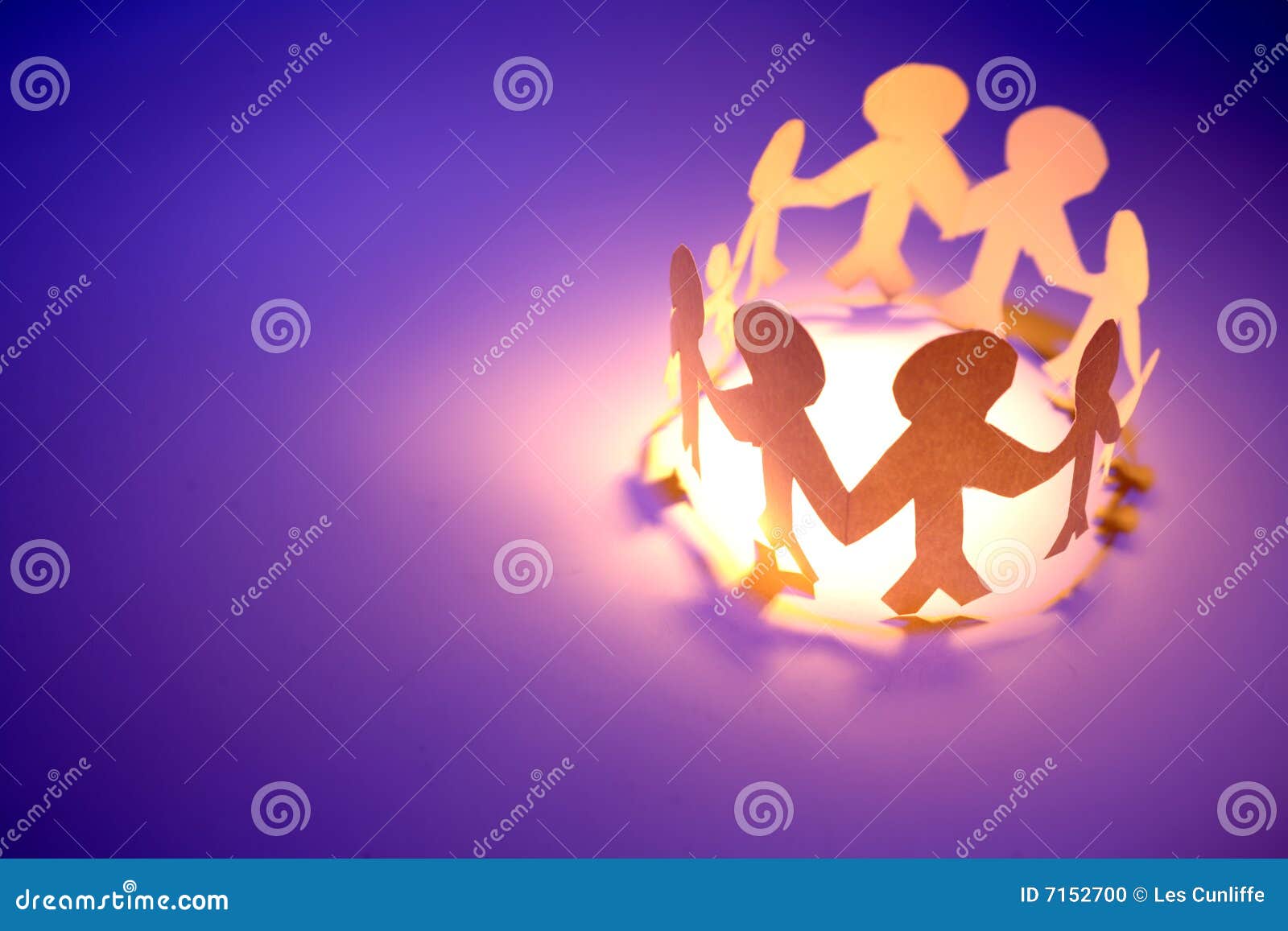 Paper chain people stock photo. Image of colorful, figures - 7152700