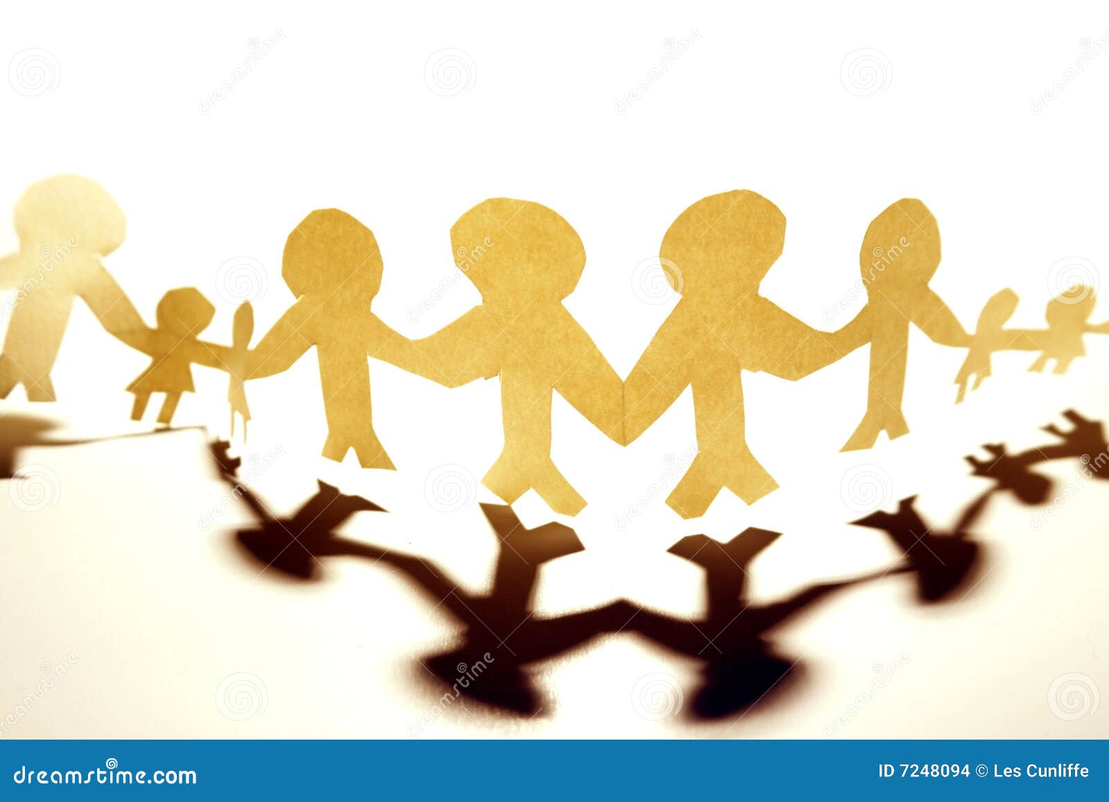 Paper chain people stock photo. Image of friendship, group - 7248094