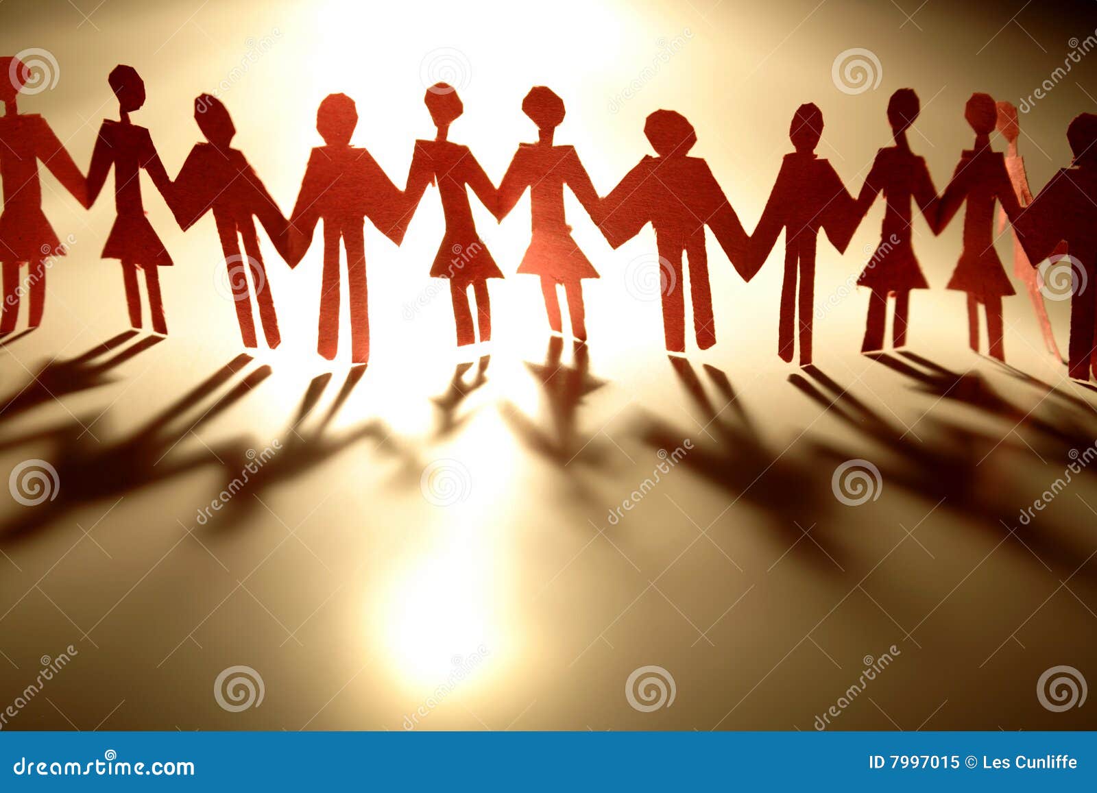 Paper-chain people stock image. Image of concept, contact - 7997015