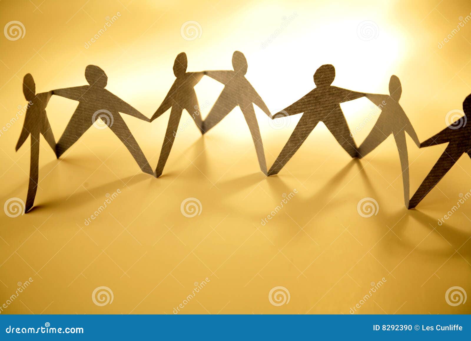 Paper-chain people stock photo. Image of paper, contact - 8292390