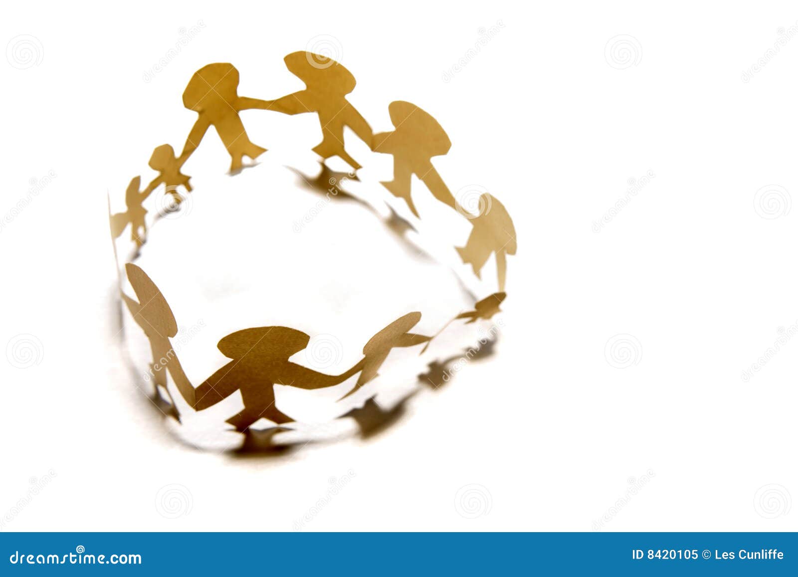 Paper-chain people stock image. Image of crew, company - 8420105