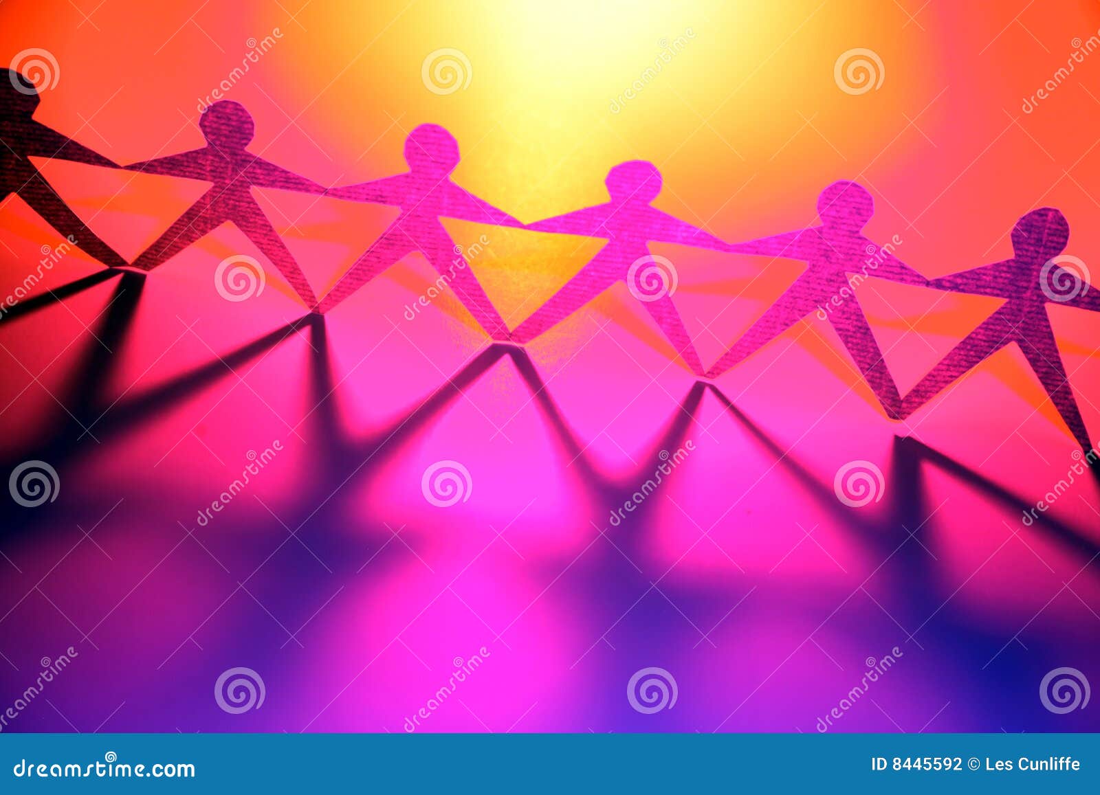 Paper-chain people stock photo. Image of chain, company - 8445592