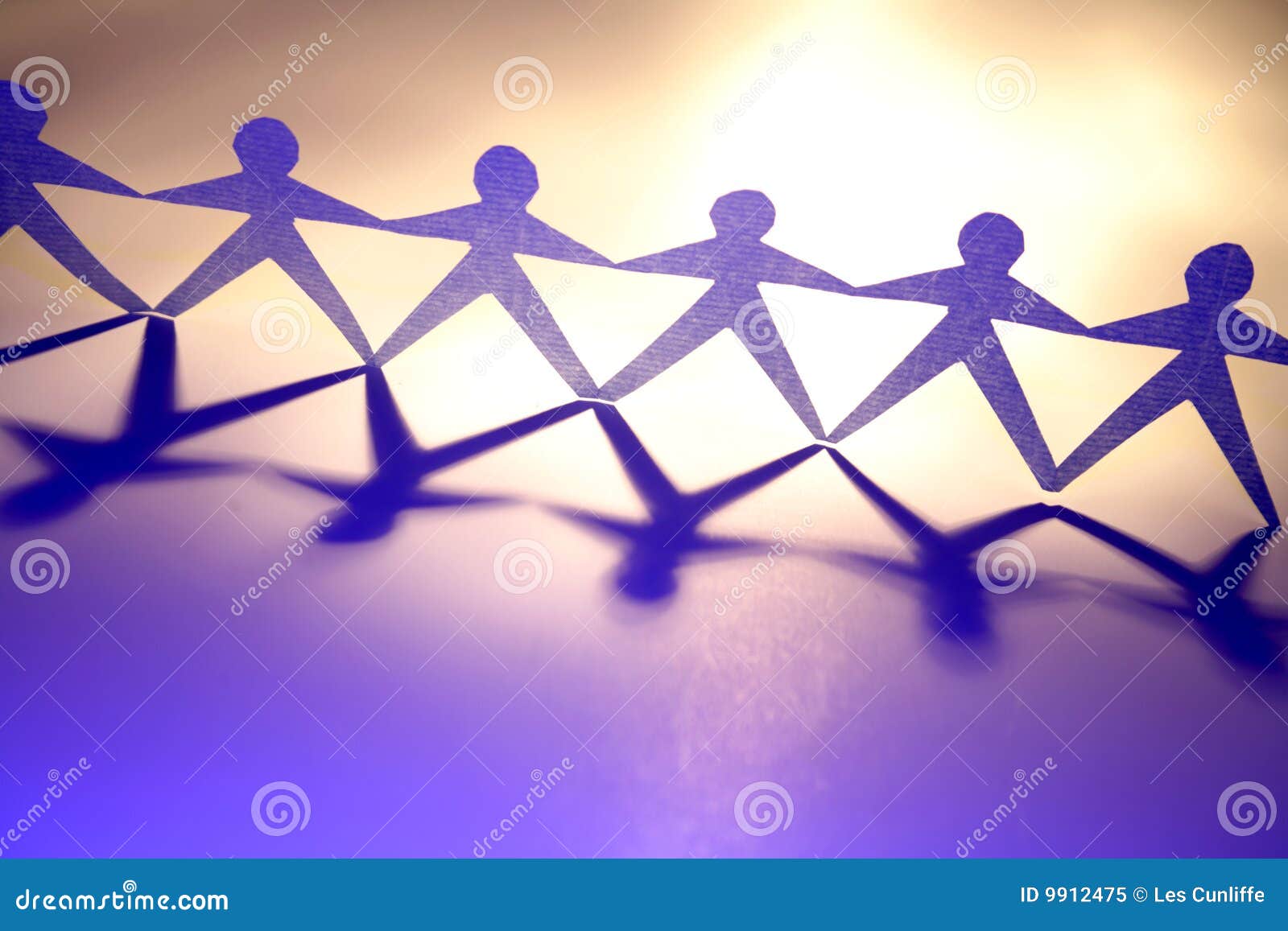 Paper-chain people stock image. Image of linked, figures - 9912475