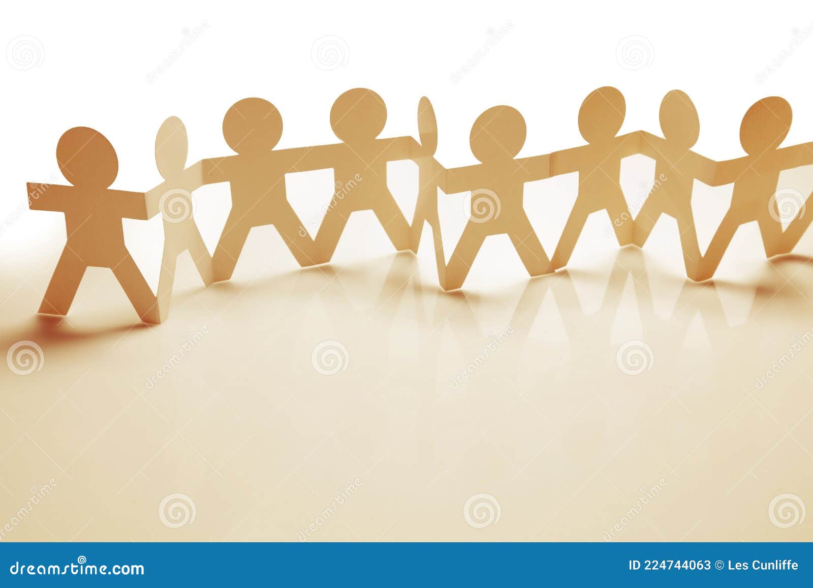 Paper chain team stock image. Image of bonding, holding - 224744063