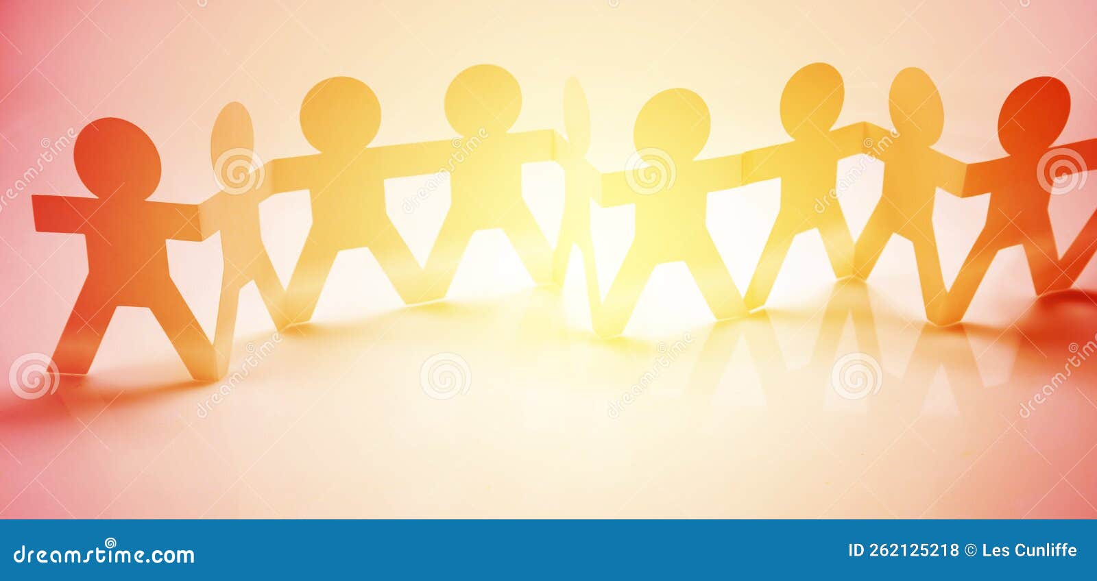 Paper chain team stock photo. Image of group, people - 262125218