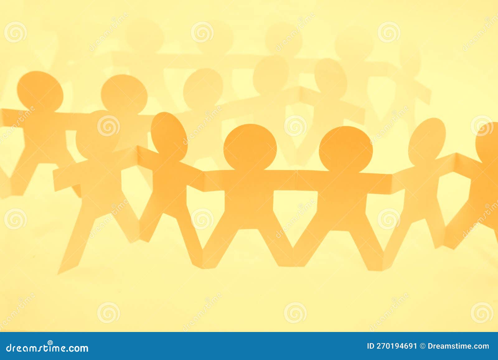 Paper chain team stock image. Image of group, meeting - 270194691
