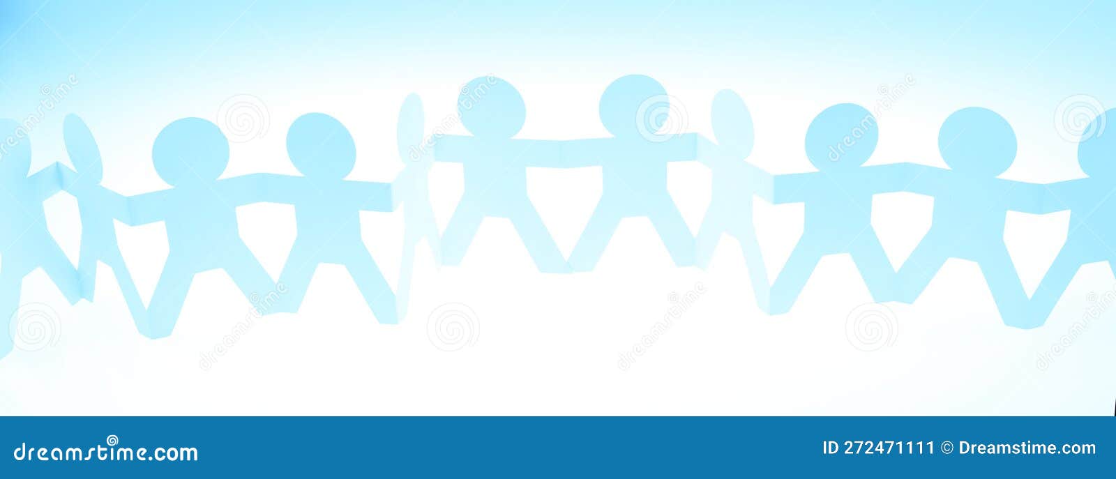 Paper chain team stock illustration. Illustration of cooperating ...
