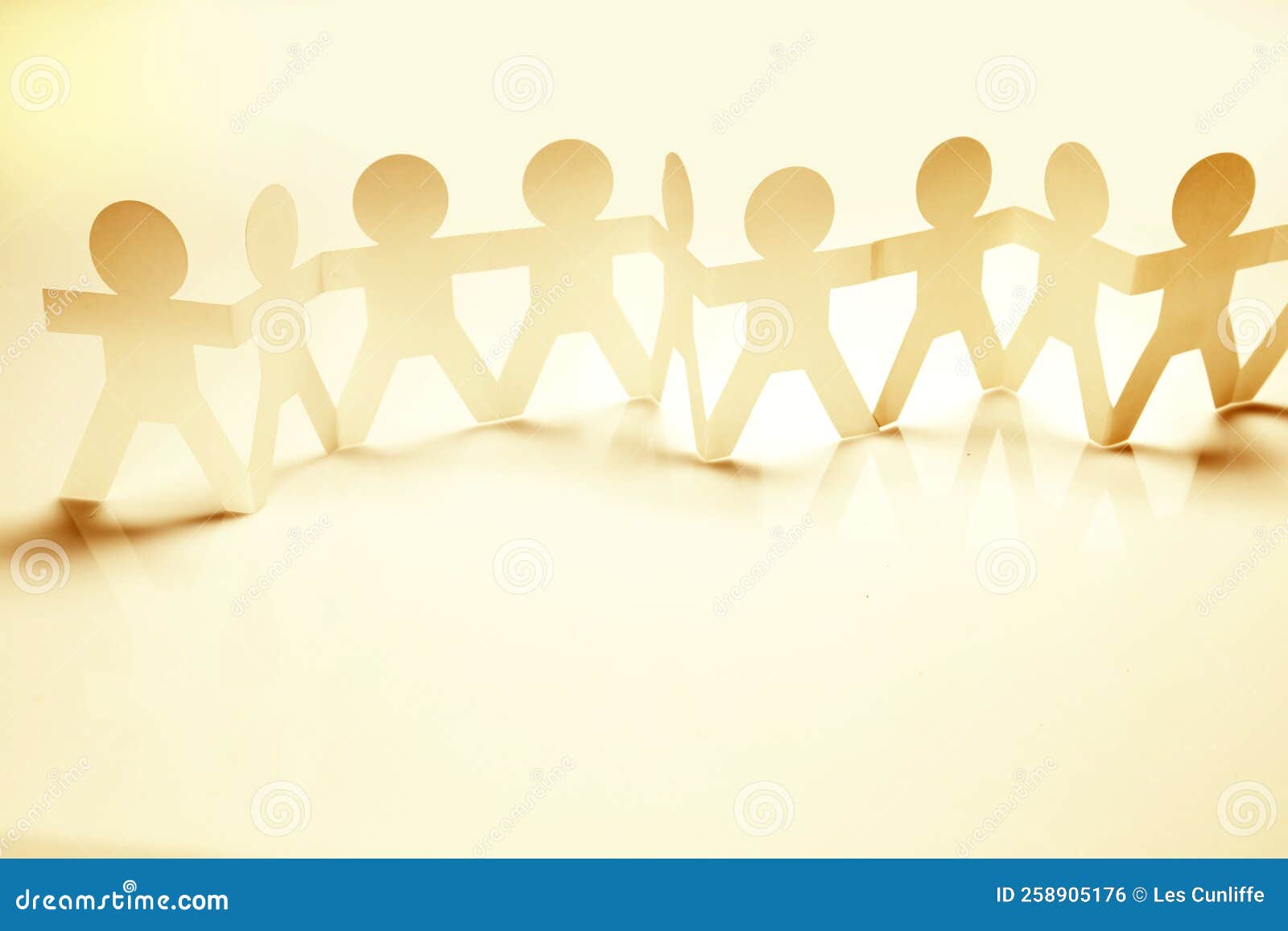 Paper chain team stock photo. Image of holding, companionship - 258905176