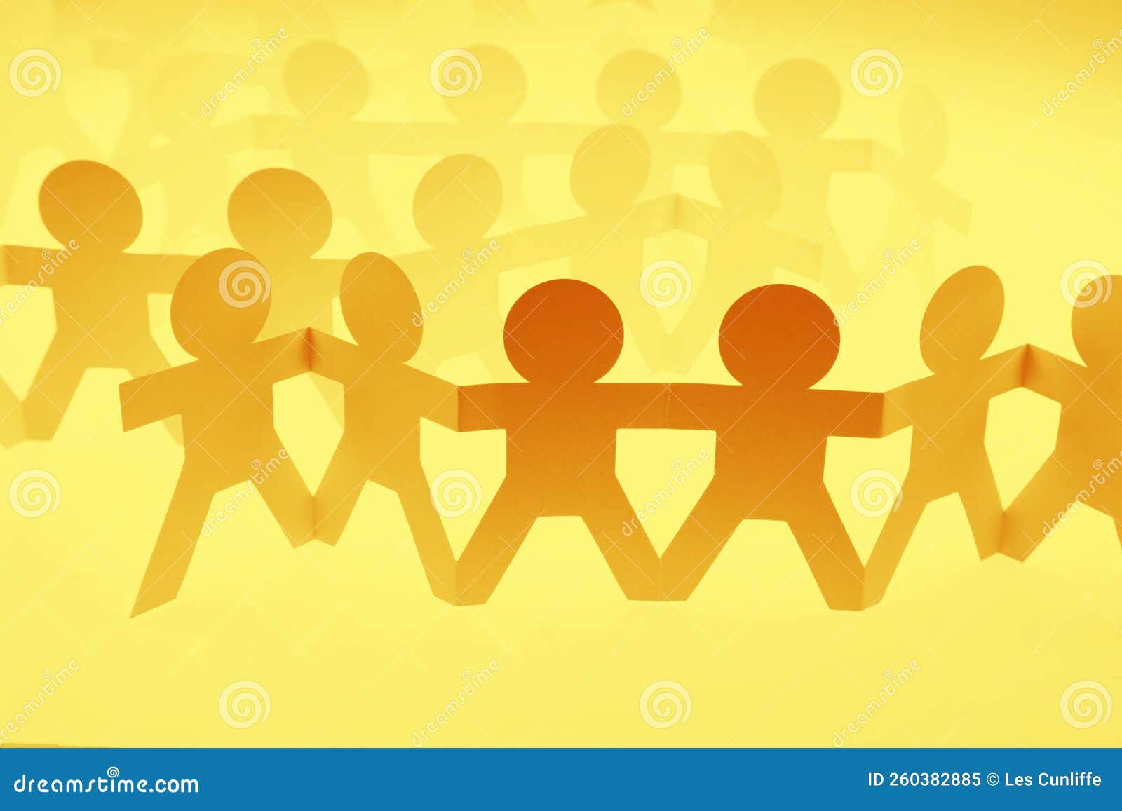 Paper chain team stock image. Image of community, cooperate - 260382885