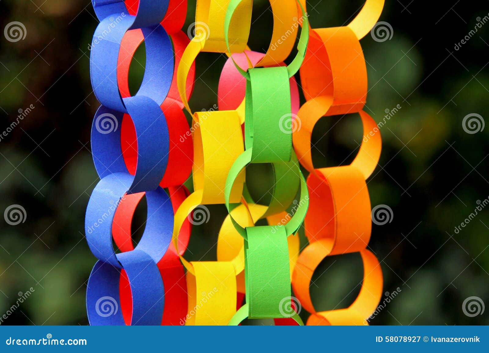 Paper chains stock image. Image of bunch, background - 58078927