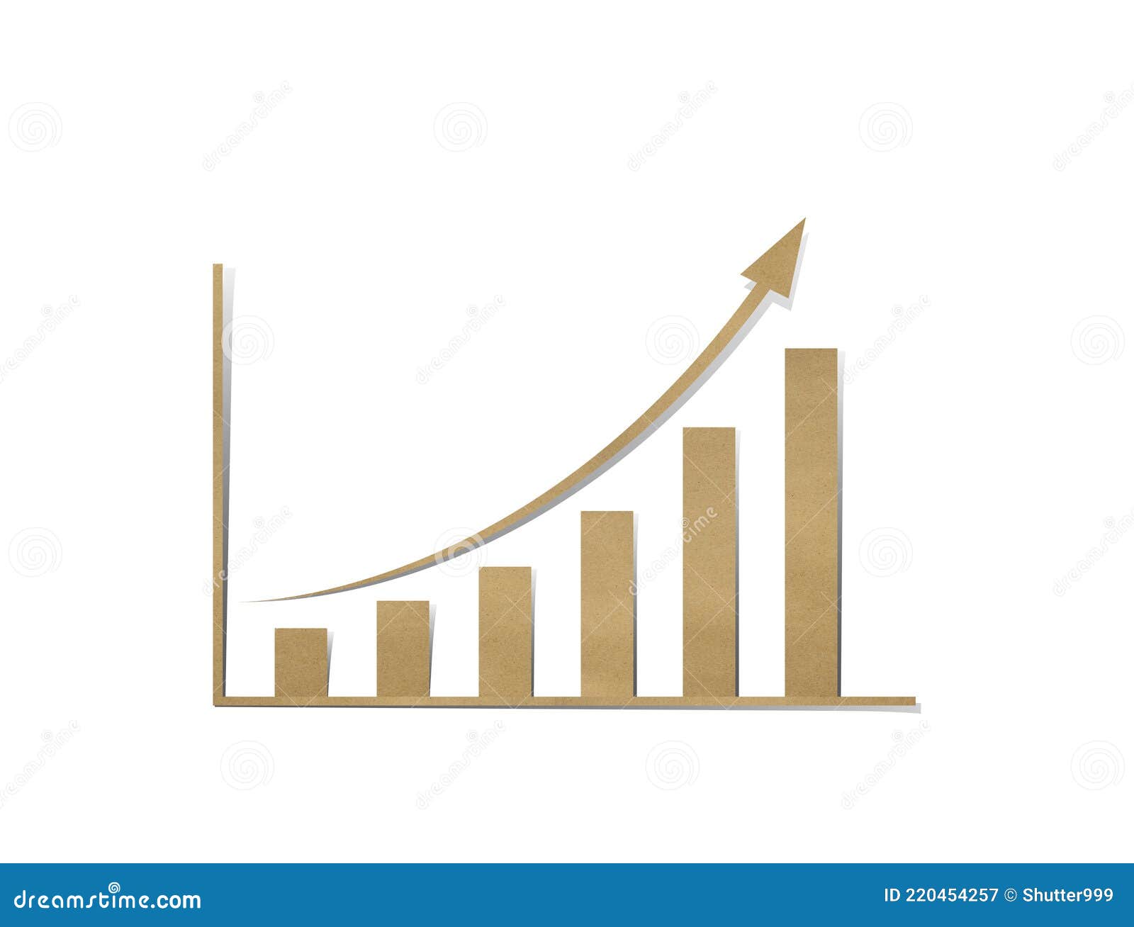 Rising Business Paper Chart Graph, Business Growth Stock Image - Image ...