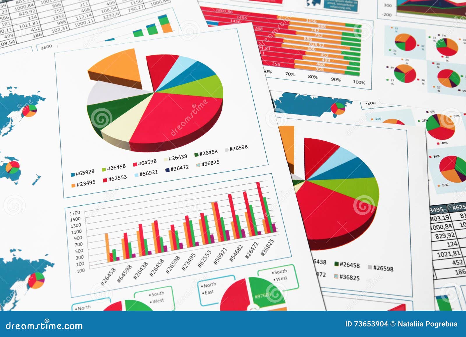 Paper Charts and Graphs in Report Stock Photo - Image of report ...