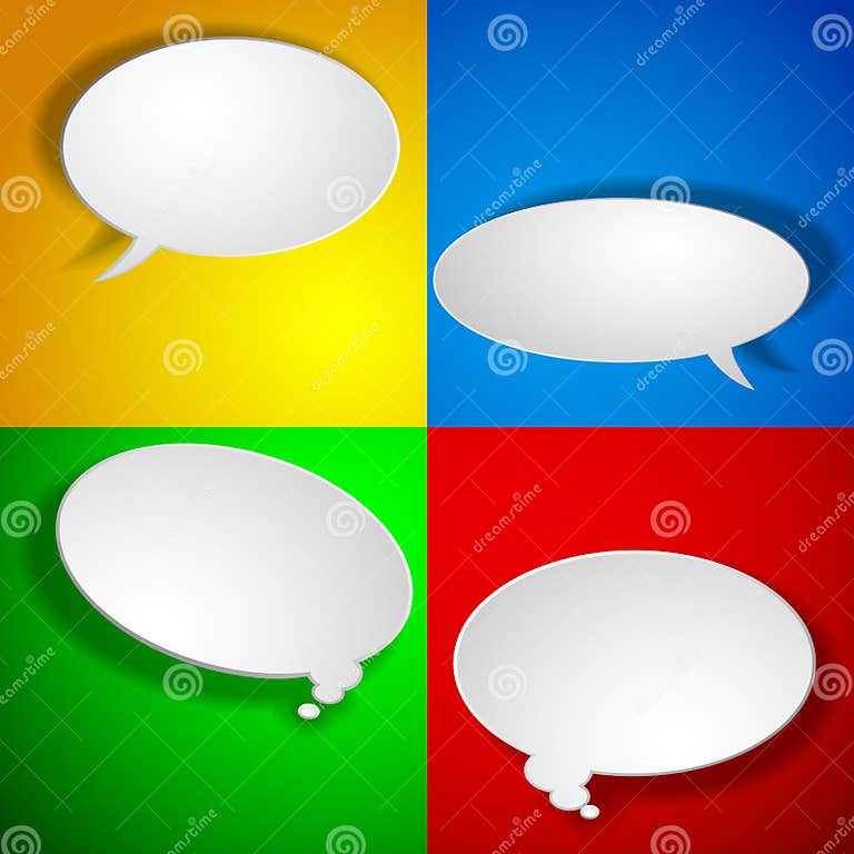 Paper chat elements stock vector. Illustration of abstract - 36708610