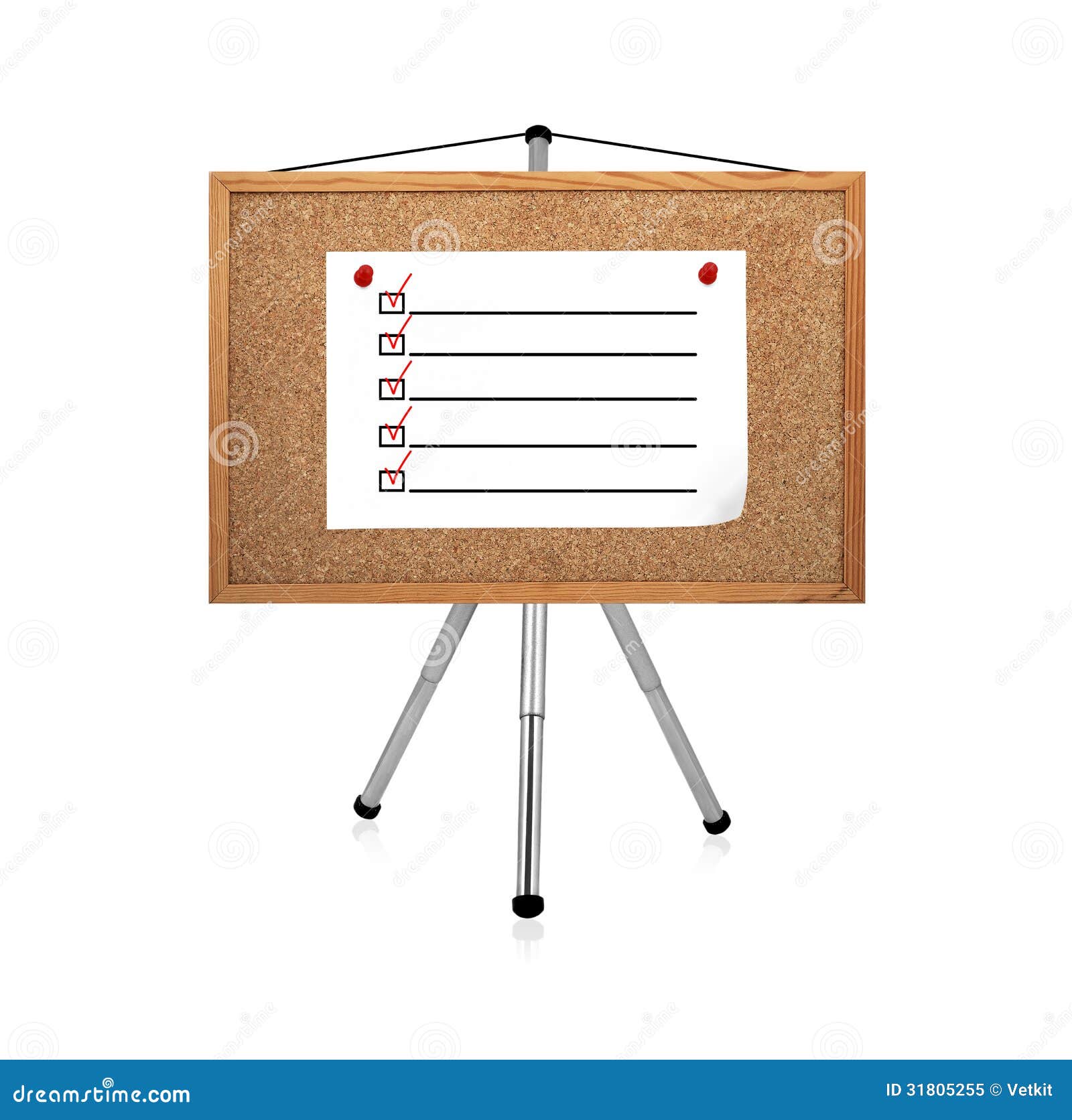 Paper with check boxes stock image. Image of desk, corkboard - 31805255