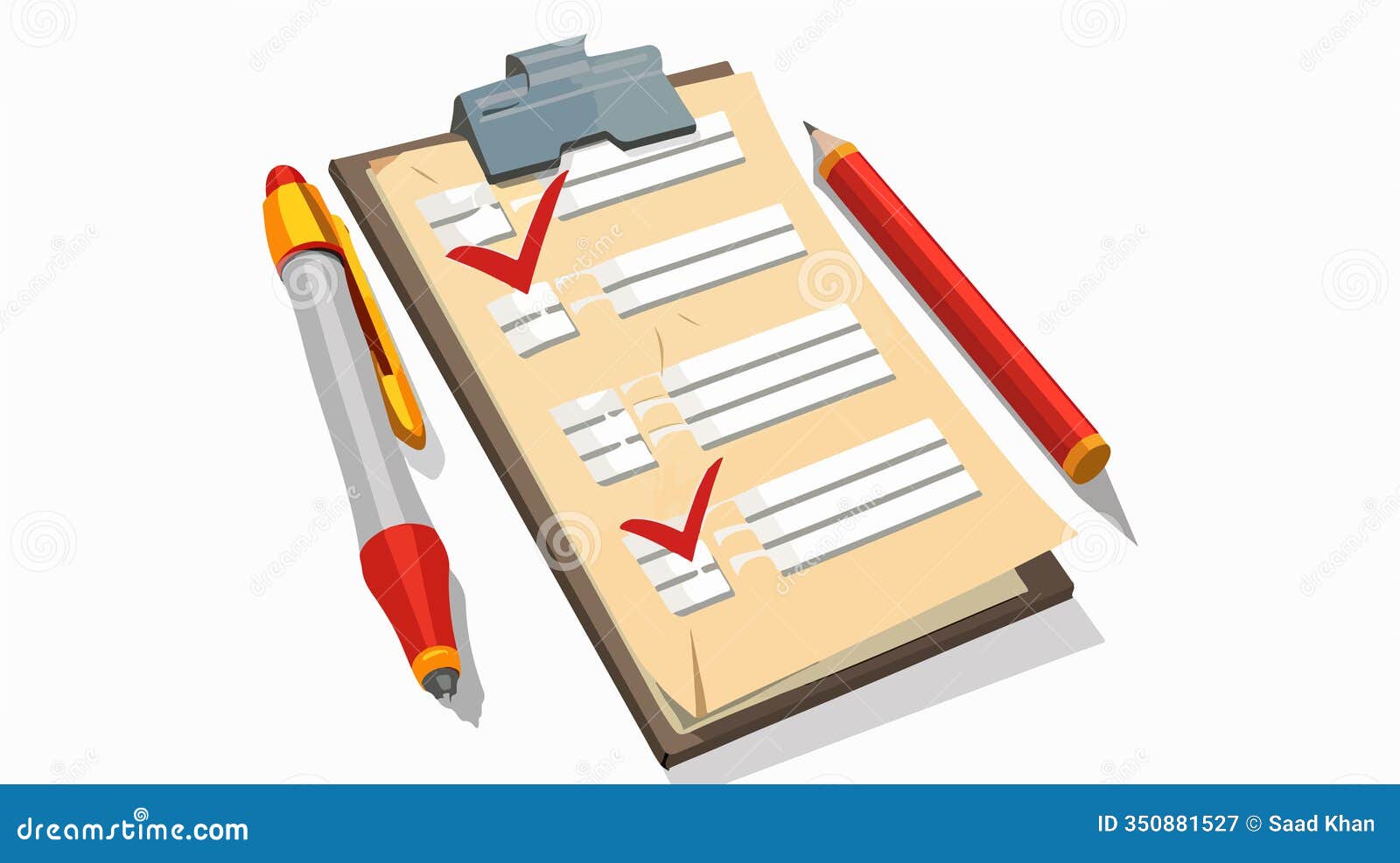 Professional Paper Document with Check Mark Icon for Business Use Stock ...