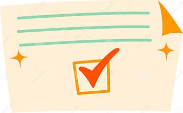 Paper with Check Mark stock vector. Illustration of office - 285100715