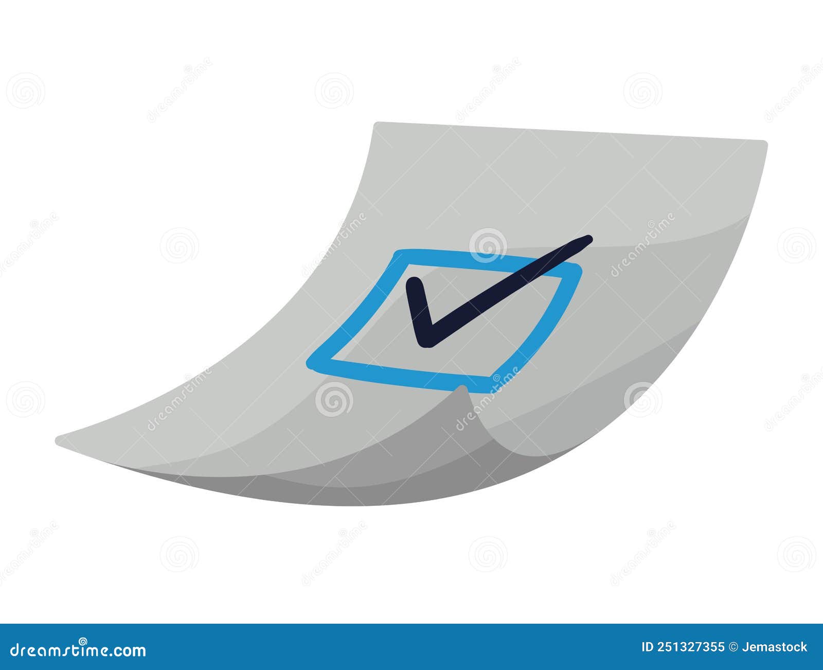Paper with check symbol stock vector. Illustration of campaign - 251327355