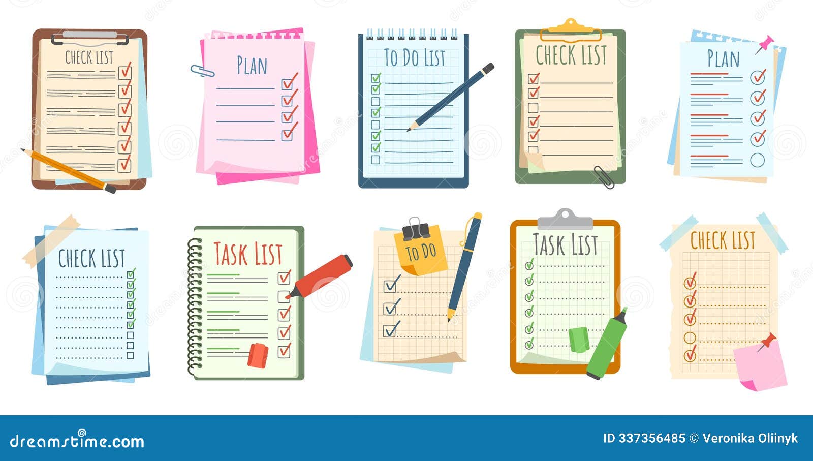Task Management Outline Icons Collection. Organizing, Planning ...