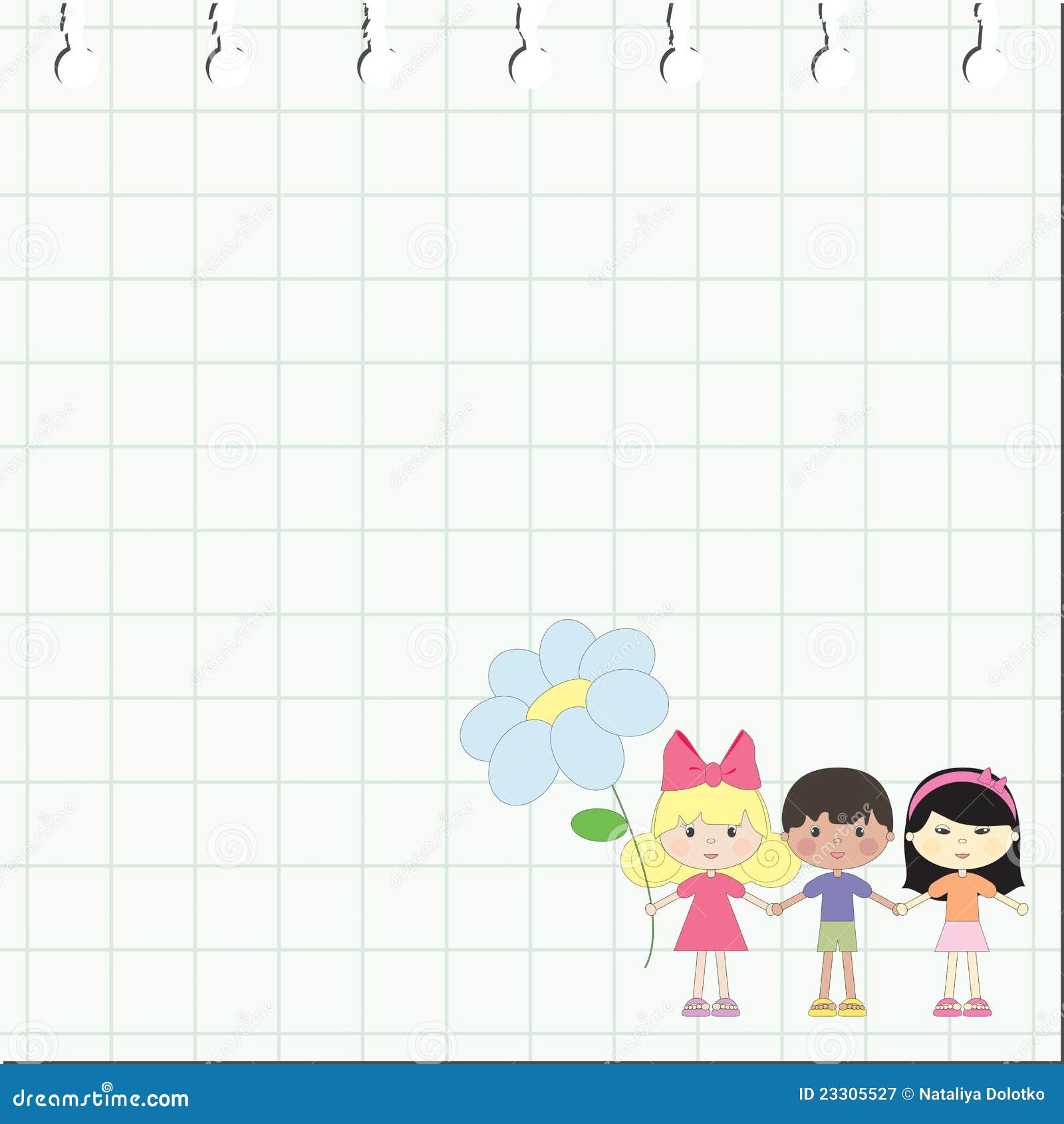 Paper with Children Illustration Stock Vector - Illustration of ...