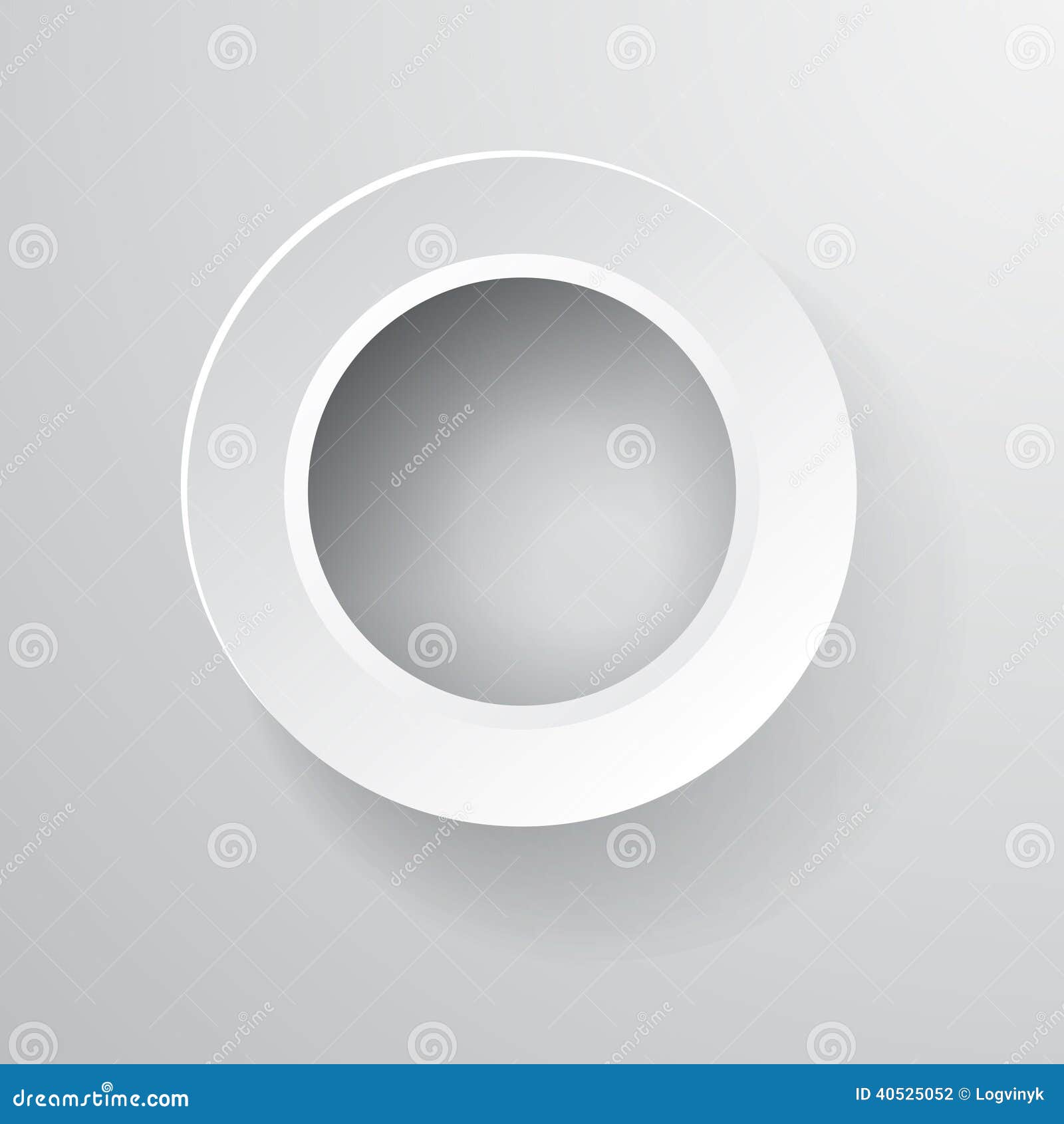 Paper Circle Banner with Drop Shadows. Vector Illustration Stock ...