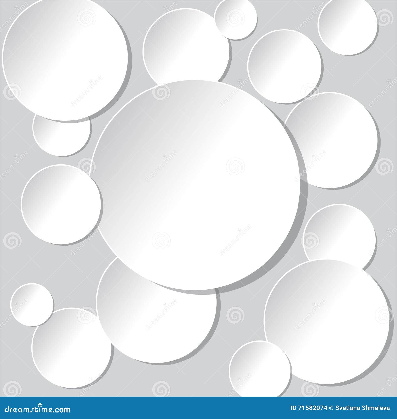 Paper Circle Banner with Drop Shadows. Vector Illustration Stock ...
