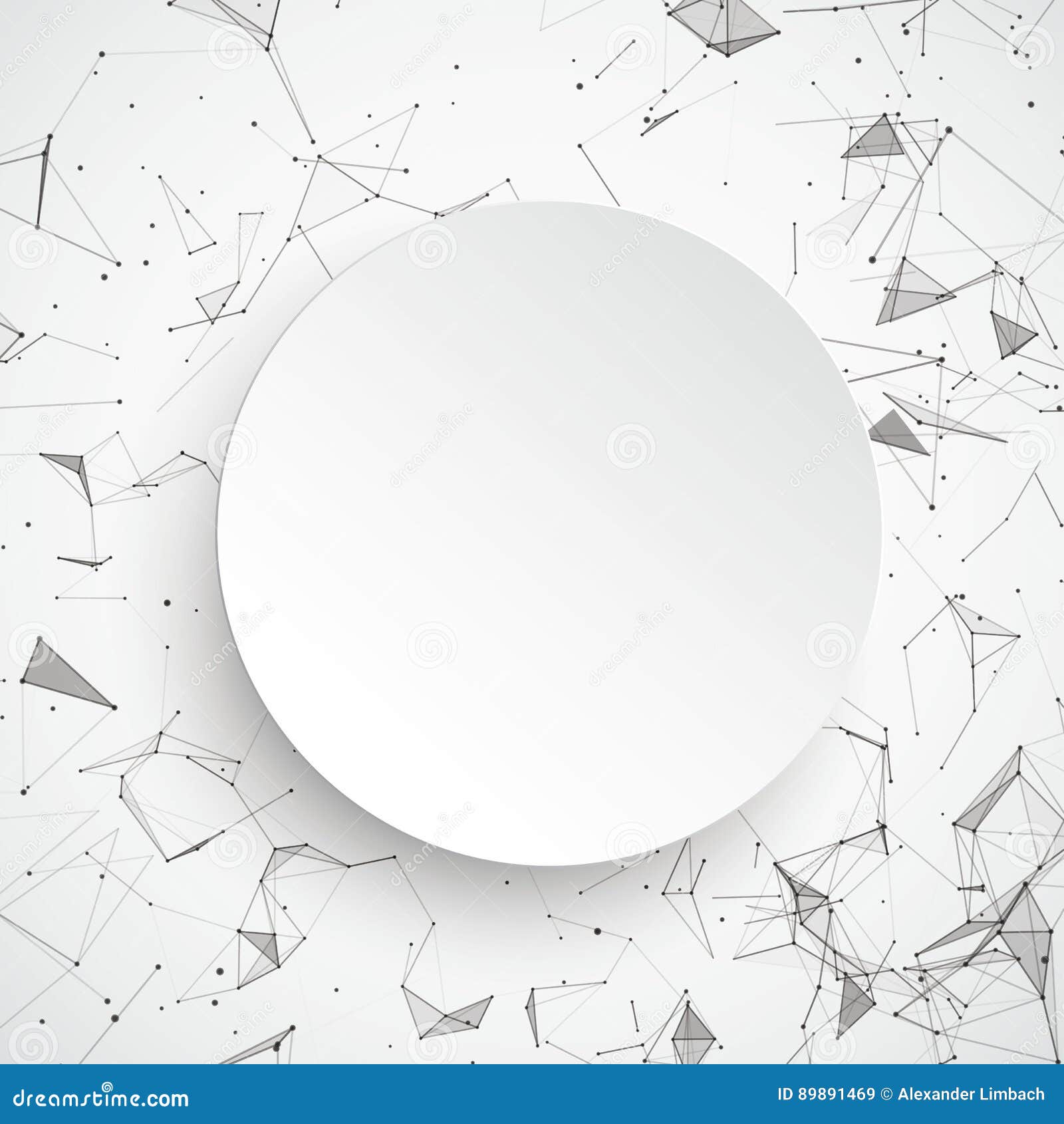 Paper Circle Network Connected Dots Stock Vector - Illustration of copy ...