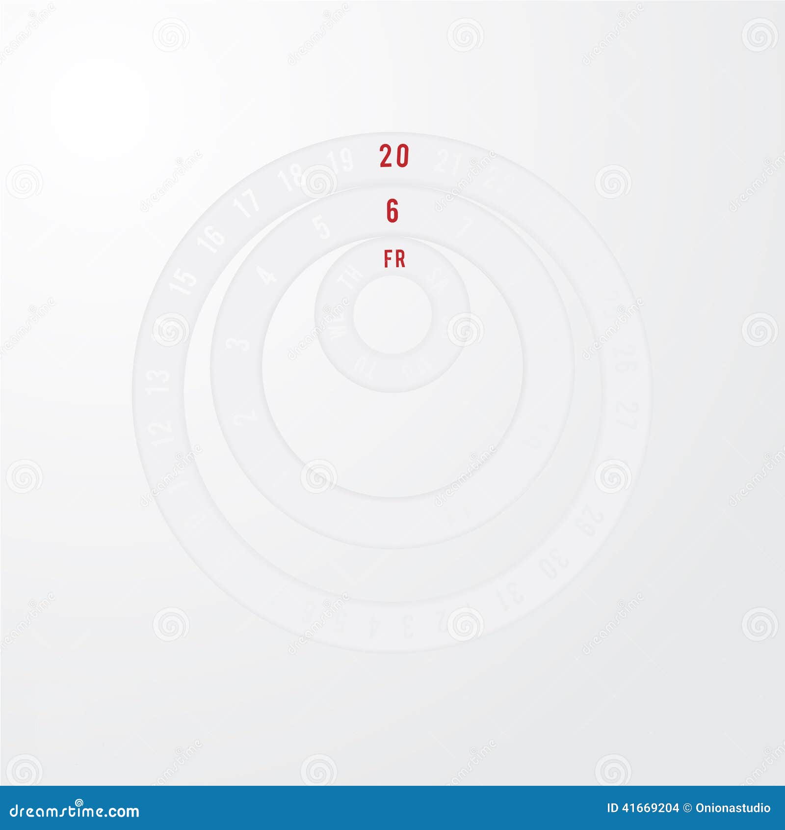 Paper Circle Universal Calendar Stock Vector - Illustration of circle ...