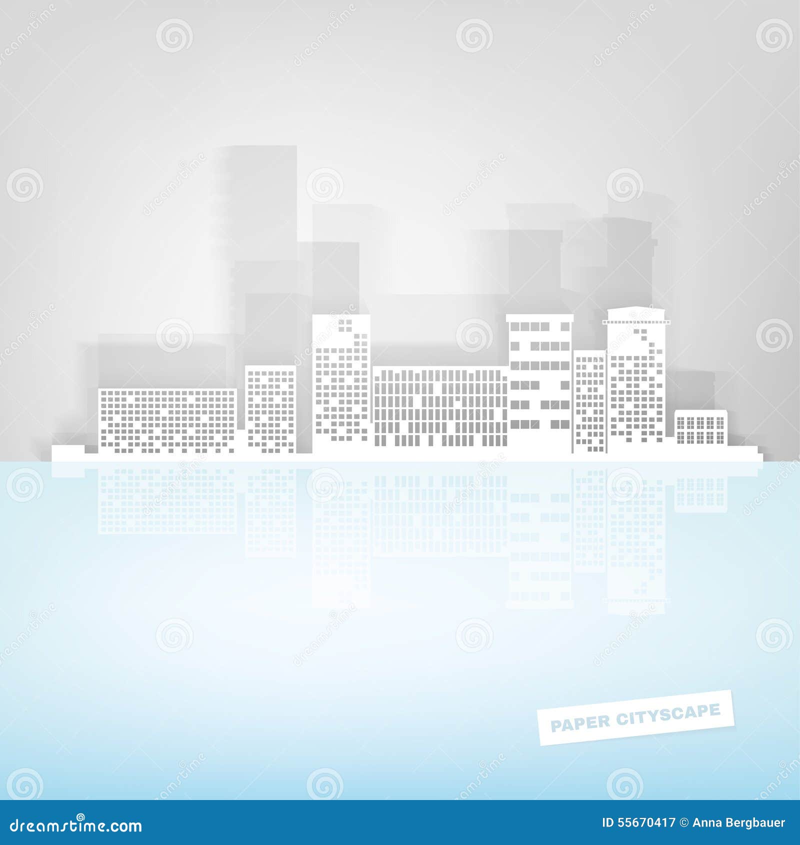 Paper cityscape stock vector. Illustration of country - 55670417