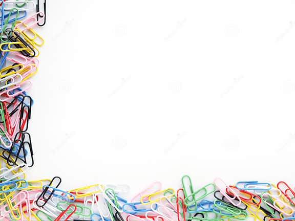 Paper clip border stock image. Image of fastener, stationary - 4078233