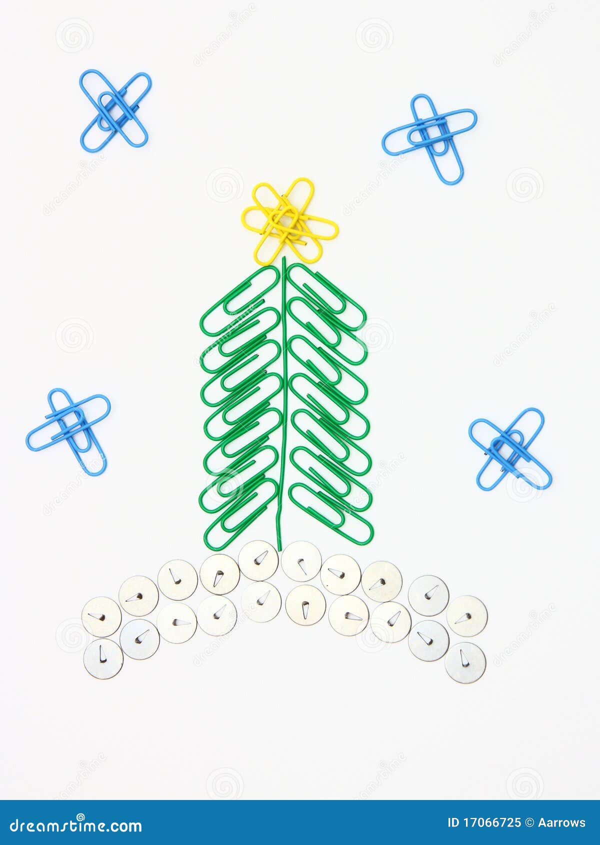 Paper clip Christmas tree stock image. Image of tree - 17066725